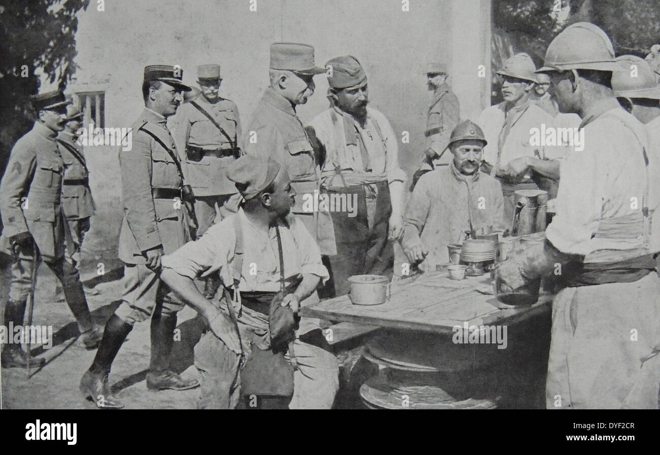 French army field kitchen, northern France, France, First World War ...