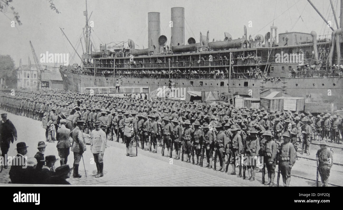 American soldiers ready to embark for Europe as the USA enters World ...