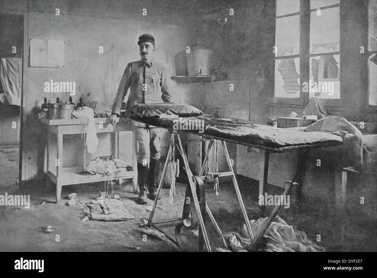 French field hospital showing the operating theatre hospital de ...