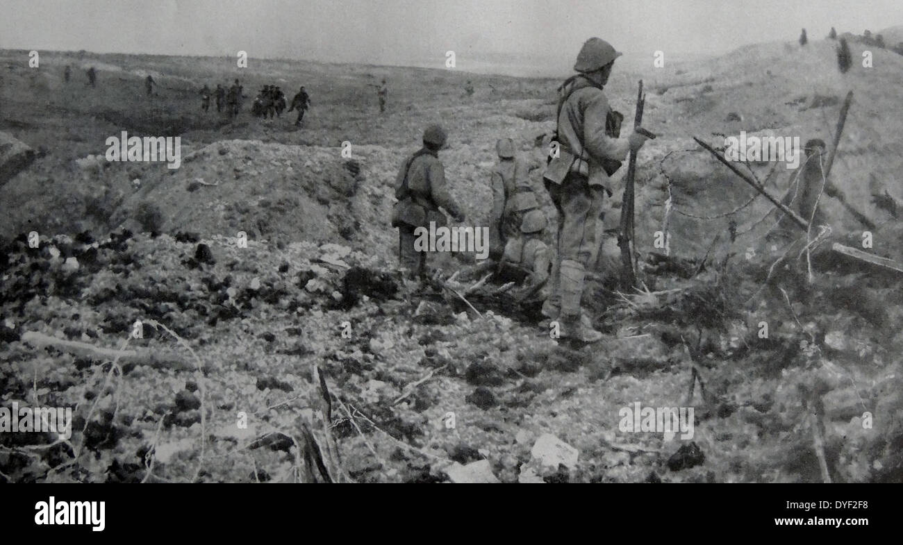 French positions in the battlefields of champagne, world war one 1917 ...