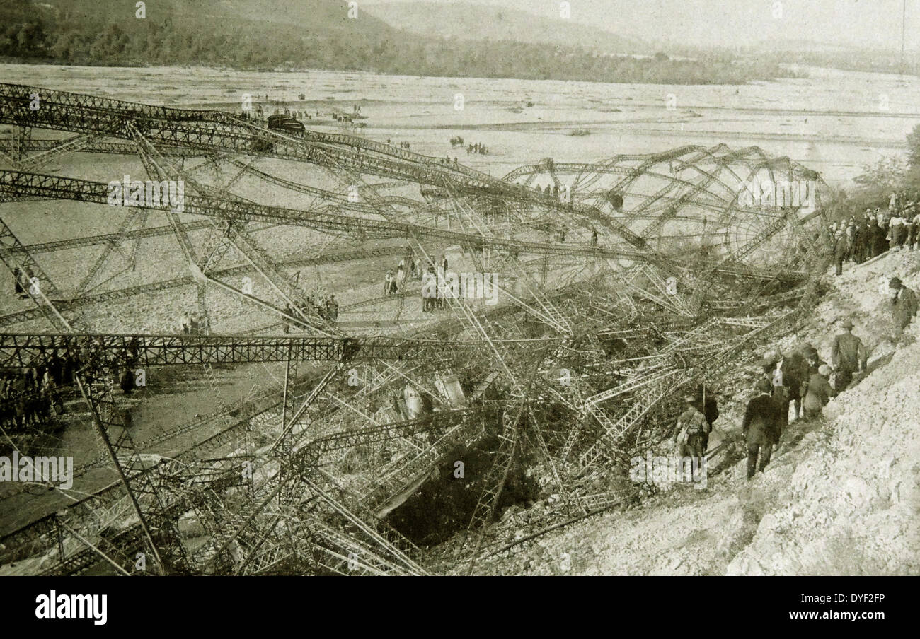German Zeppelin L-45 Airship crashes in France during world war One ...