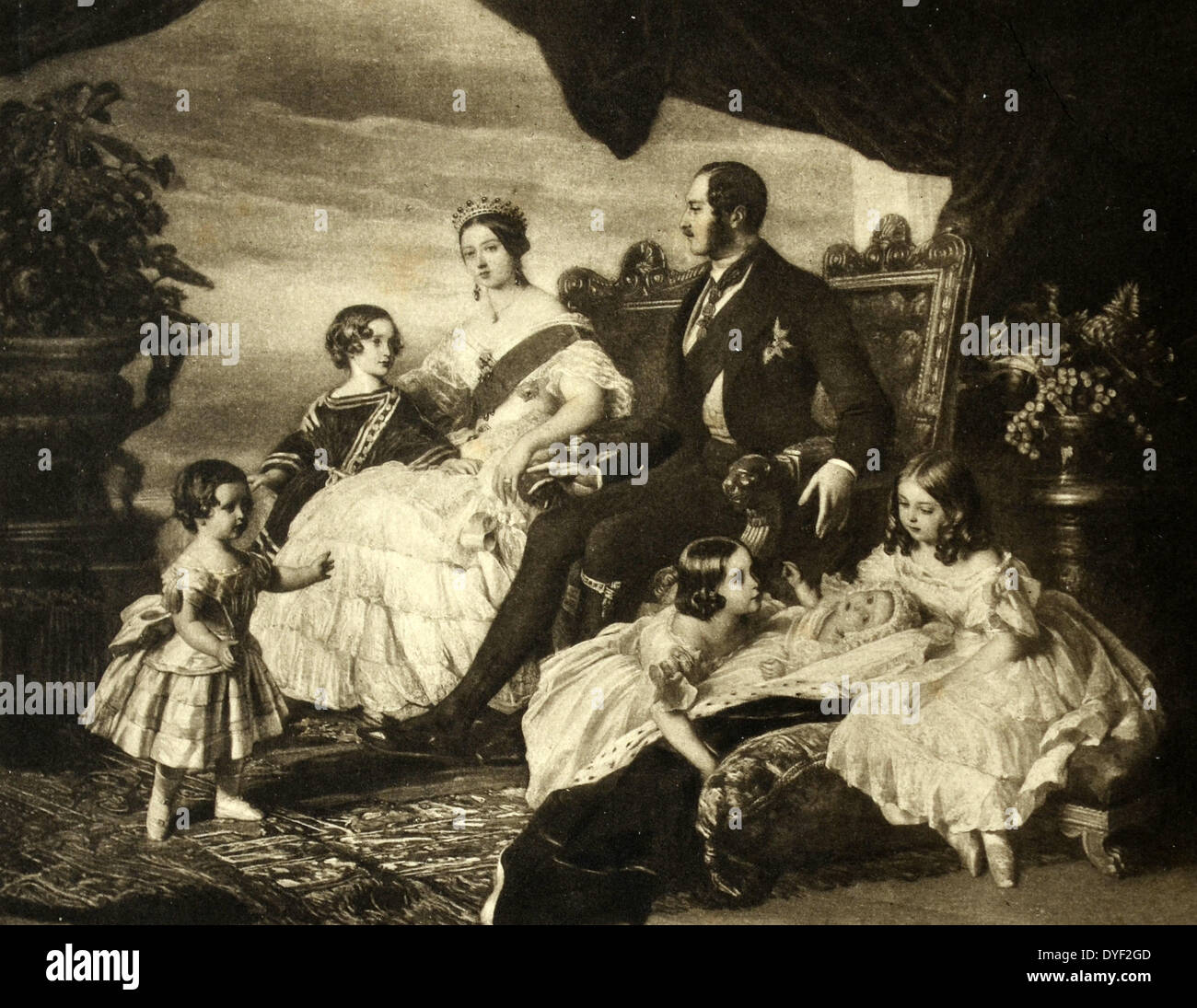 HM Queen Victoria 1819-1901 HRH Prince Consort 1819-1861 and children ...