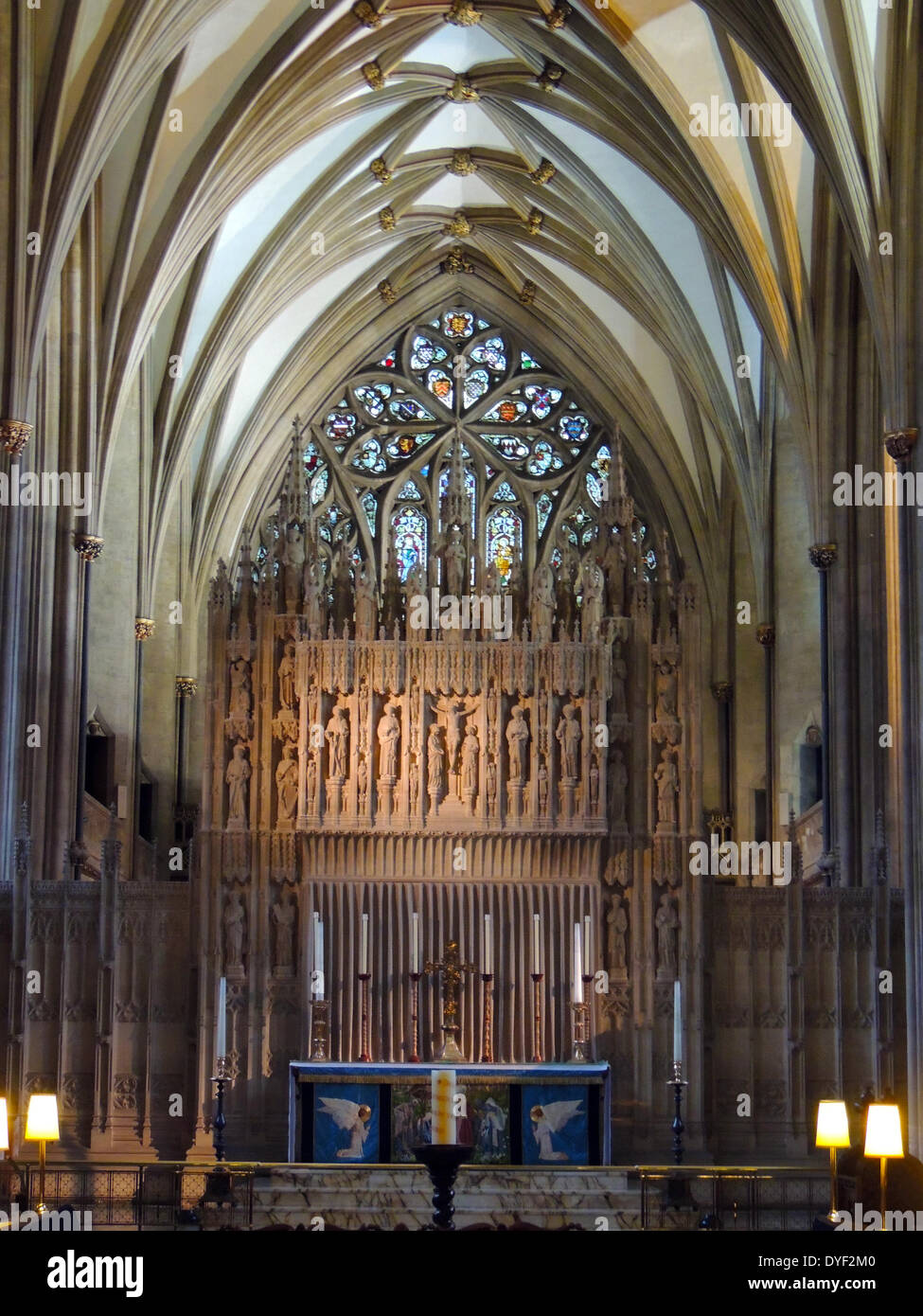 Interior of medieval cathedral hi-res stock photography and images - Alamy