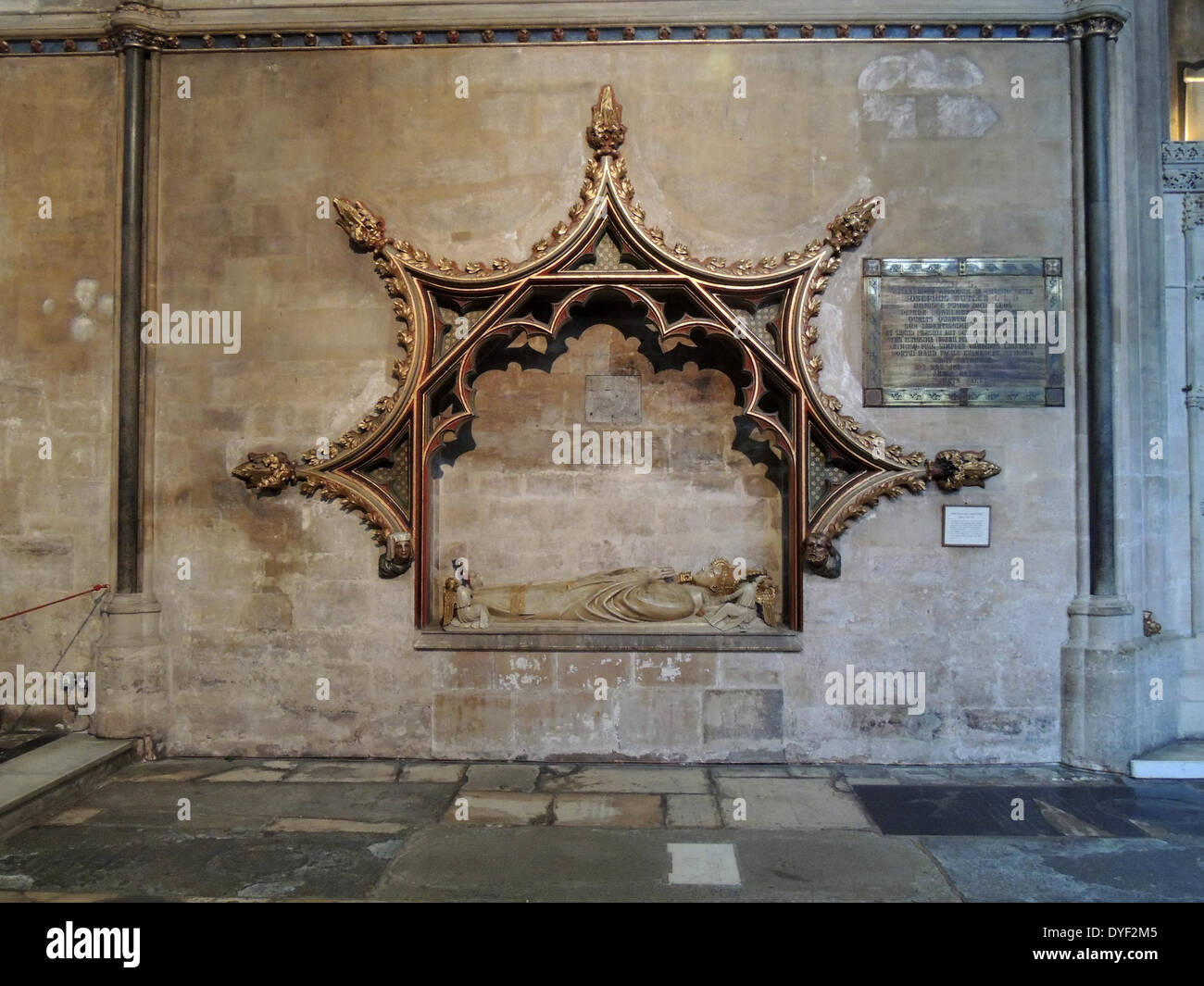 Abbott effigy wall relief sculpture newland bristol cathedral medieval ...