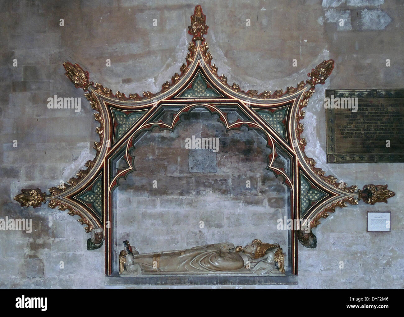 Abbott effigy wall relief sculpture newland bristol cathedral medieval ...