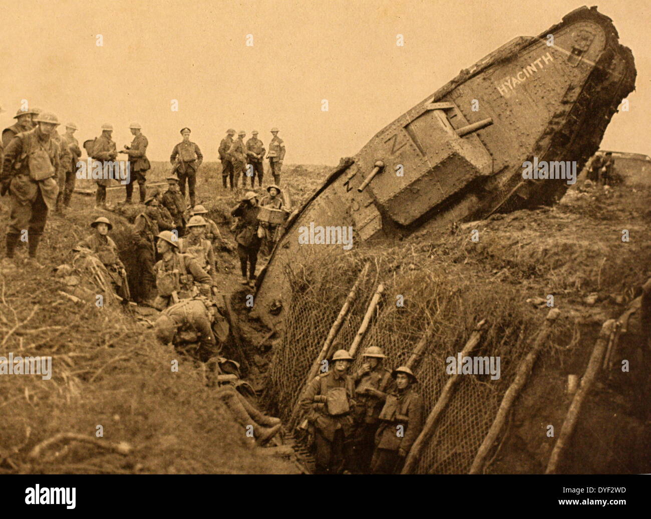 Photograph from the Battle of Cambria, 1917. A British campaign during ...