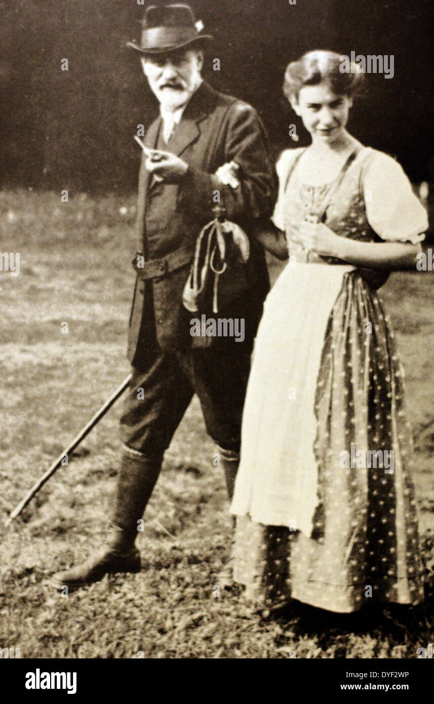 Photograph of Sigmund and Anna Freud, Father and Daughter. Sigmund (May ...
