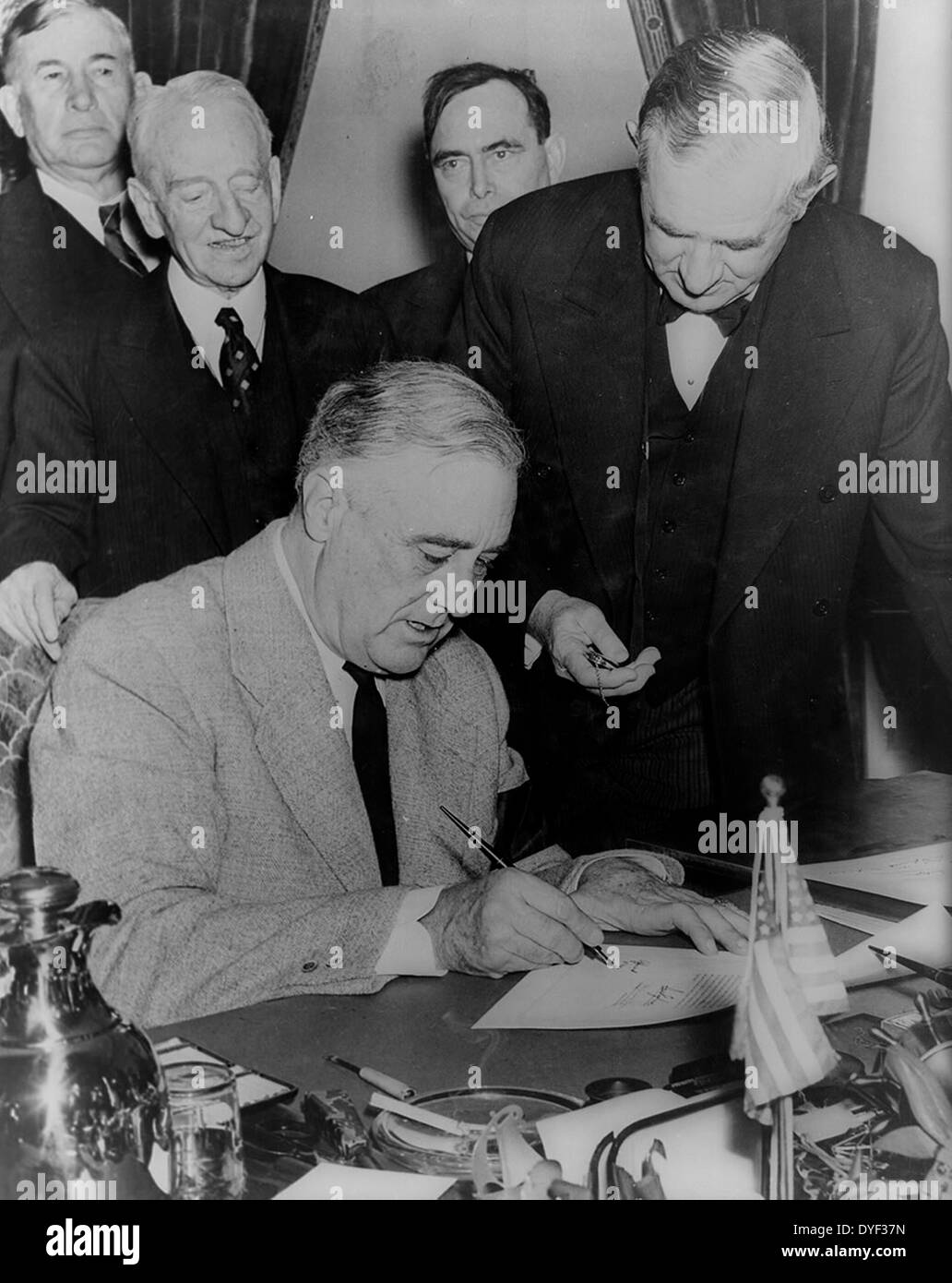 Photograph of President Roosevelt 1941. President Roosevelt is seen ...