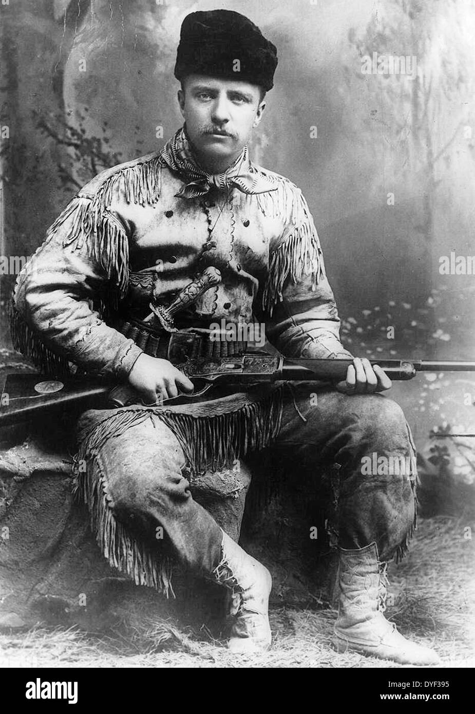 Photograph of Theodore Roosevelt 1898. The photograph shows Theodore ...