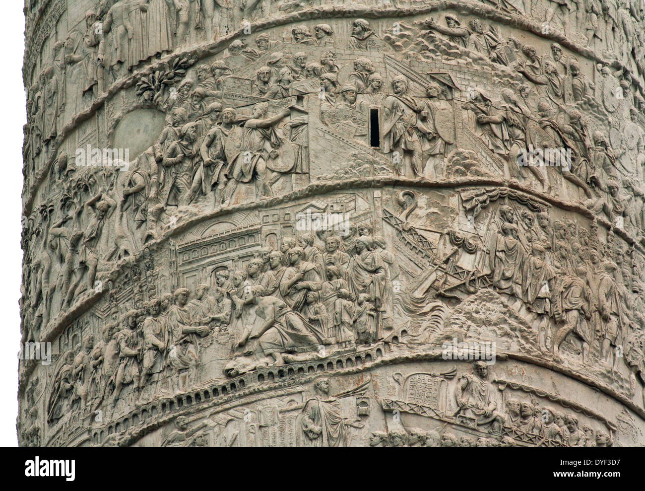 Deatil of Trajan's Column Rome 2013. Commenmorating Roman Emperor ...