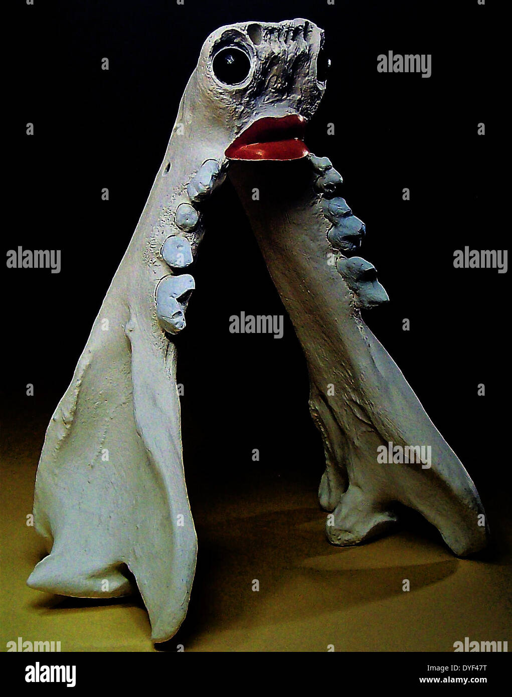 Work of art by Desmond Morris: 'Bone Idol'. 1999. Private collection ...