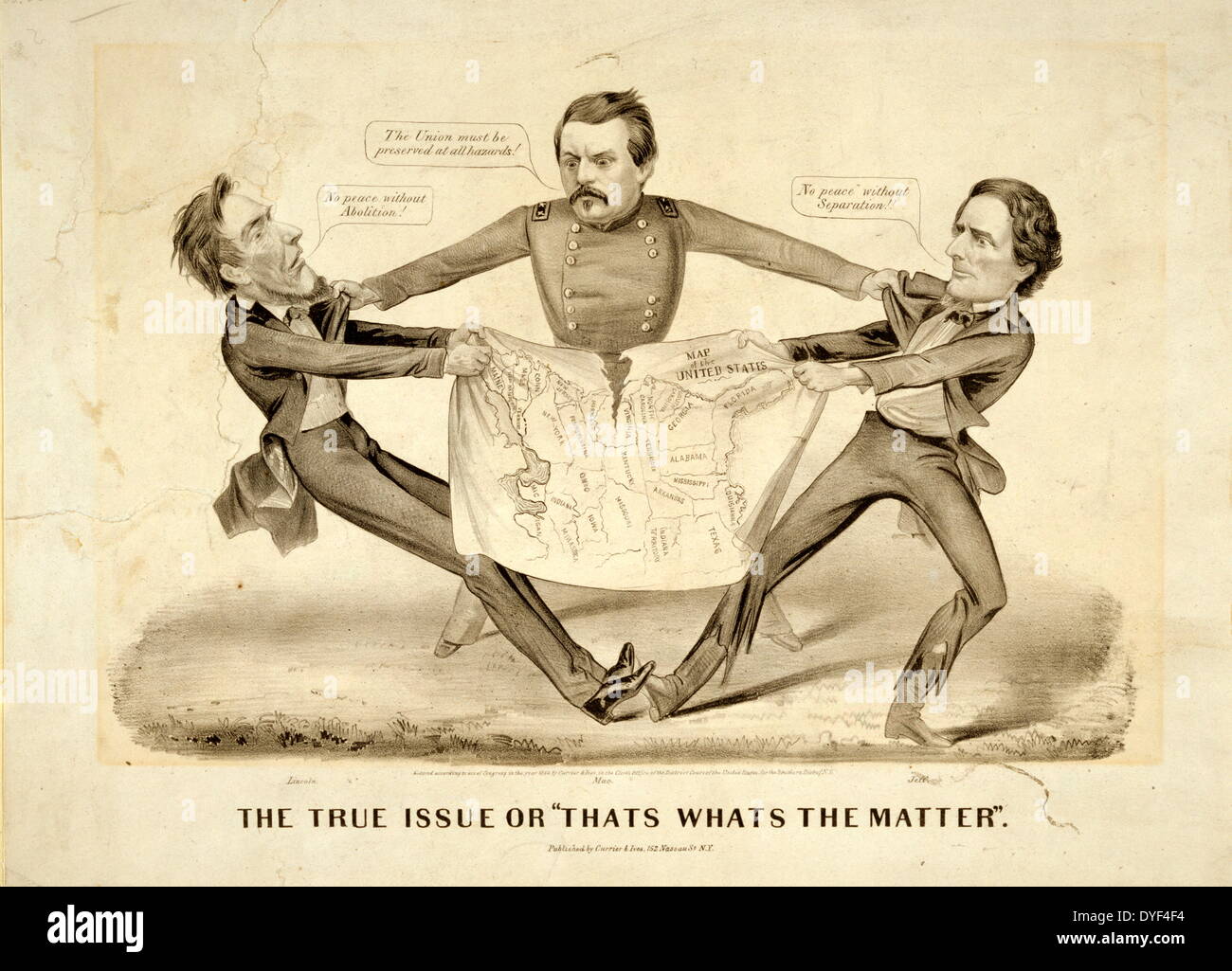 The True Issue or 'That's What's the Matter' 1864. In a rare pro ...