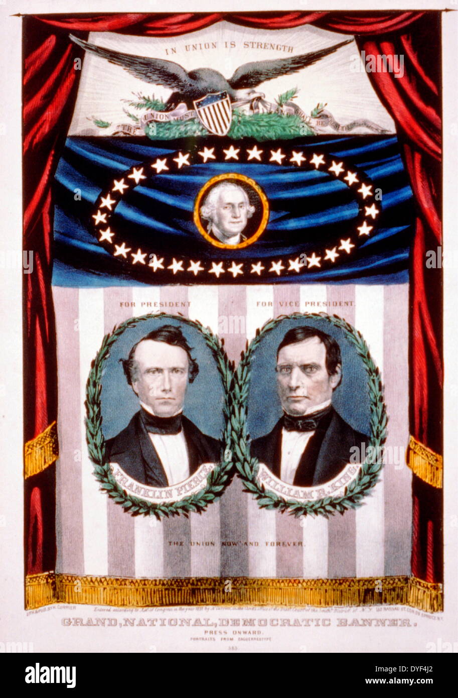 Presidential Campaign Banner 1852. For President Franklin Pierce and ...