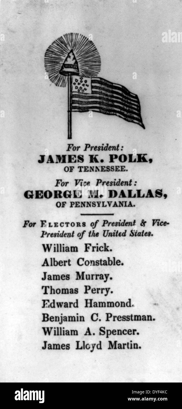 1844 democratic ticket hi-res stock photography and images - Alamy