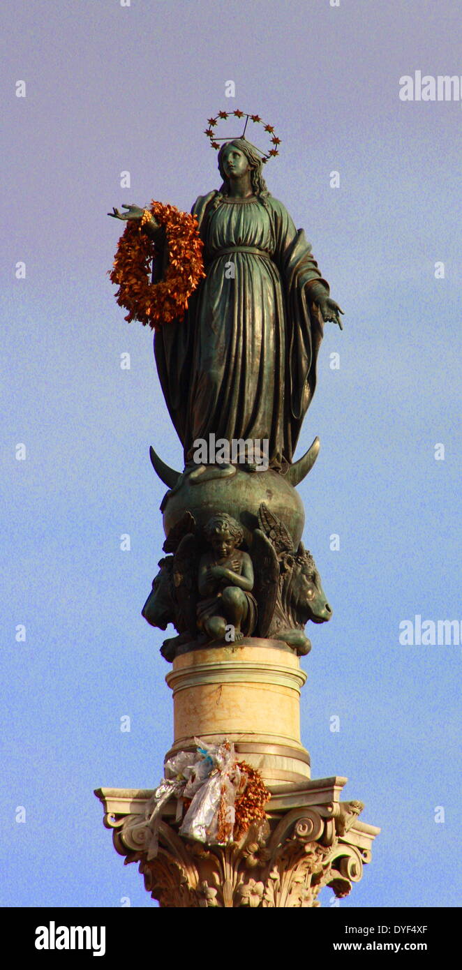 Statue in the Piazza di Spagna located at the bottom of the Spanish ...