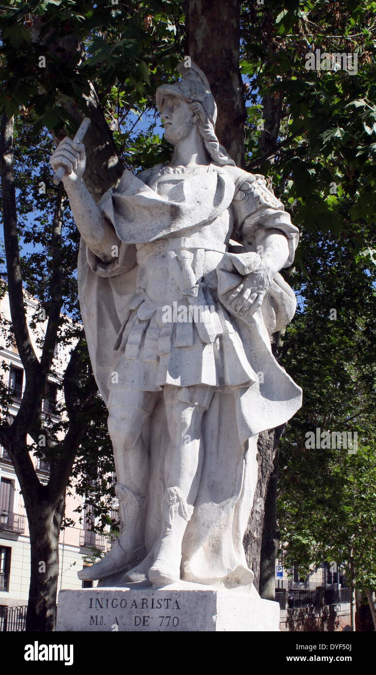 Statue of Inigo Arista de Pamplona in Plaza de Oriente 2013. 18th ...