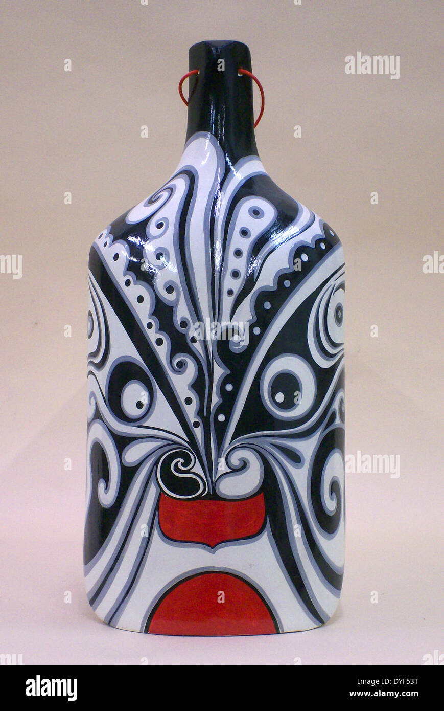 Chinese painted wooden face-plaque from Hong Kong, based on Peking ...