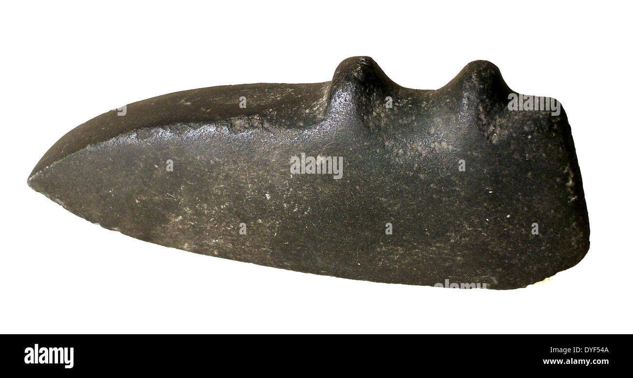 Eskimo stone axehead from Wrangel, Alaska Stock Photo - Alamy