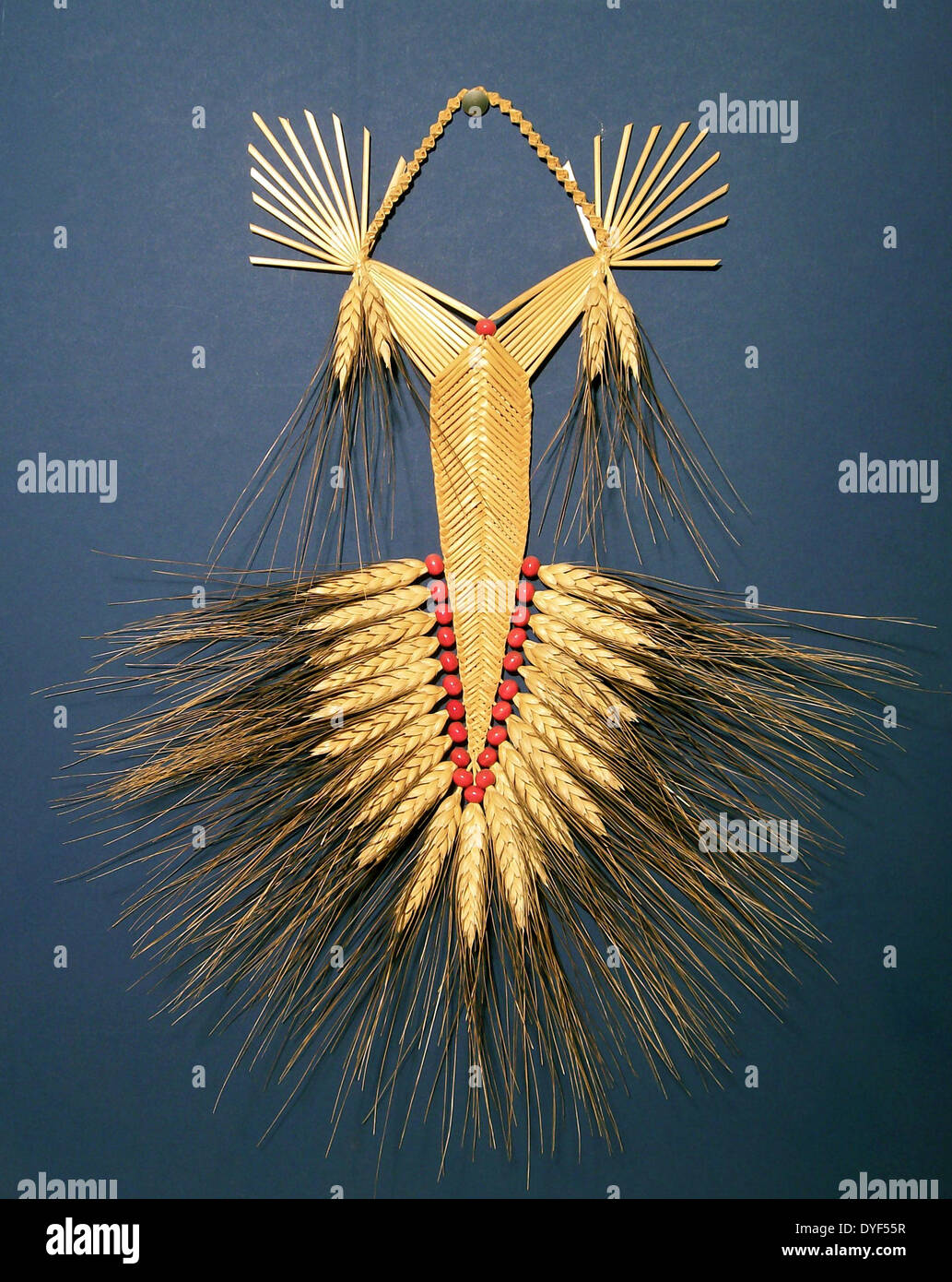 English corn dolly known as a 'Border fan'. Made by straw-plaiter ...