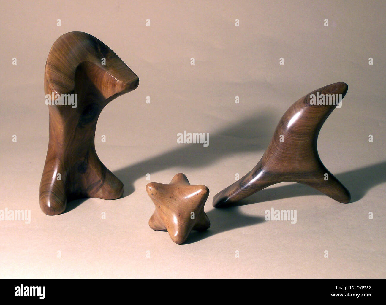 Vietnam handies. Polished wood shapes for holding in the hand to sooth ...
