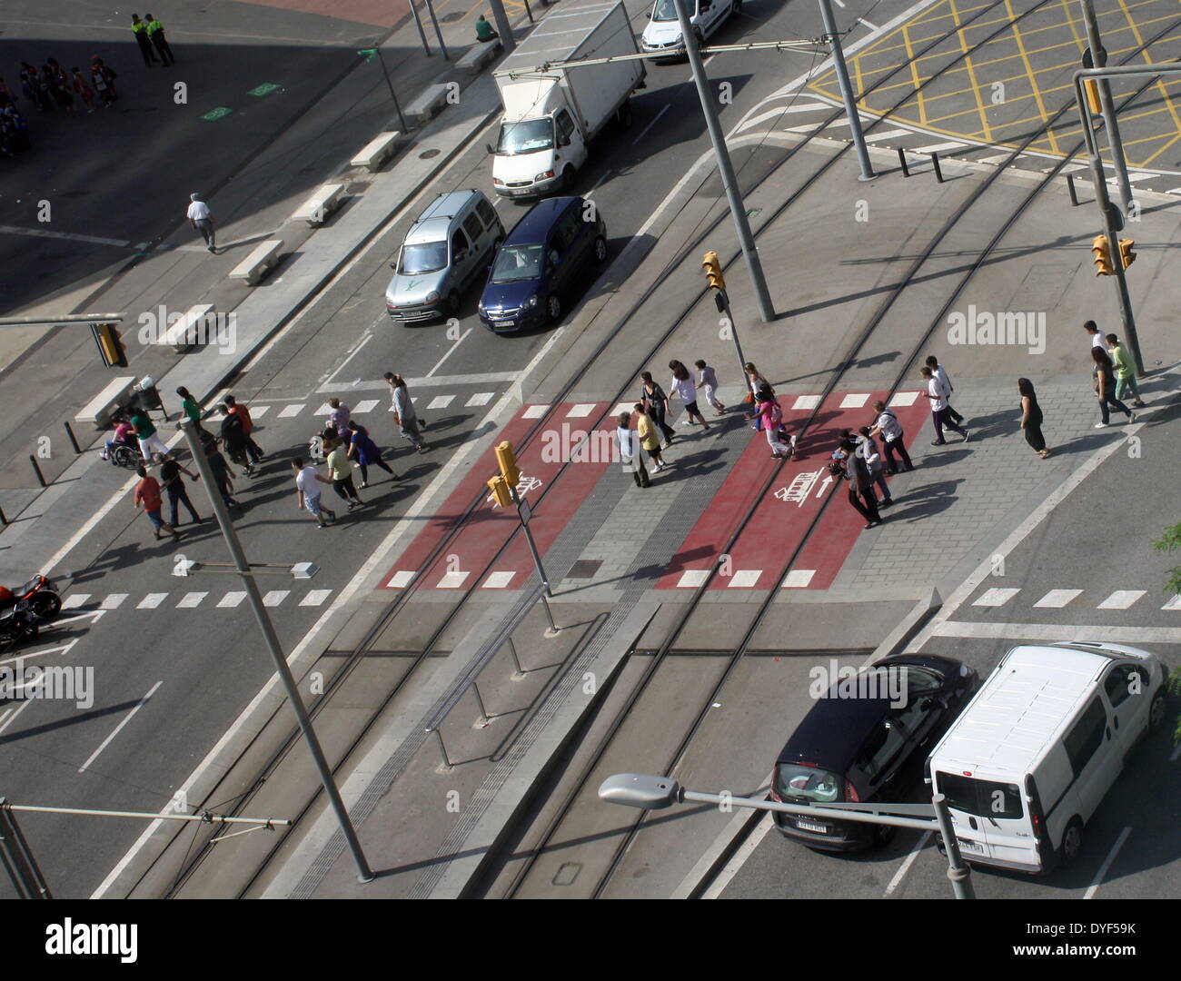 Street Scene With Crossing Stock Photo - Alamy