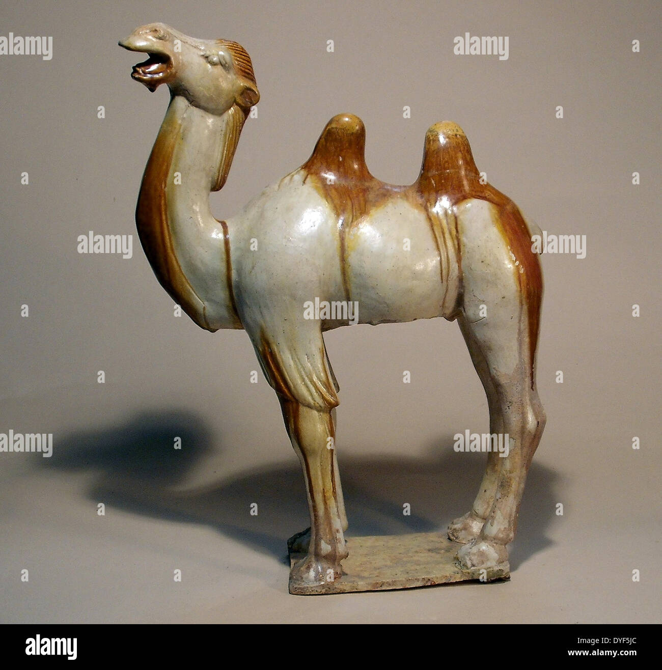 Ancient China: Two-humped camel, Tang Dynasty, 618 -906 AD. Glazed ...