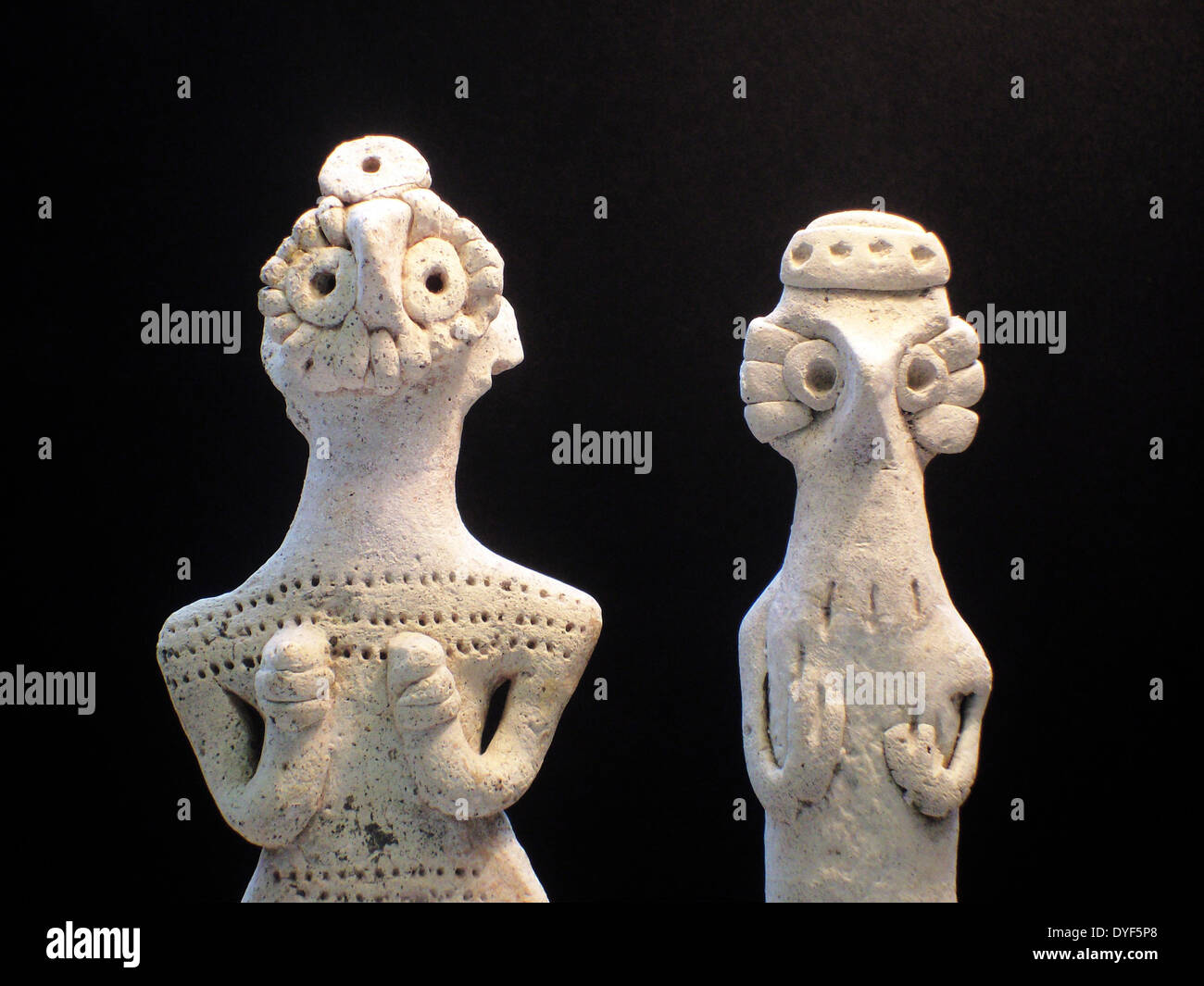 Ancient art: female terracotta figurines, northern Syria, 2000 BC Stock ...