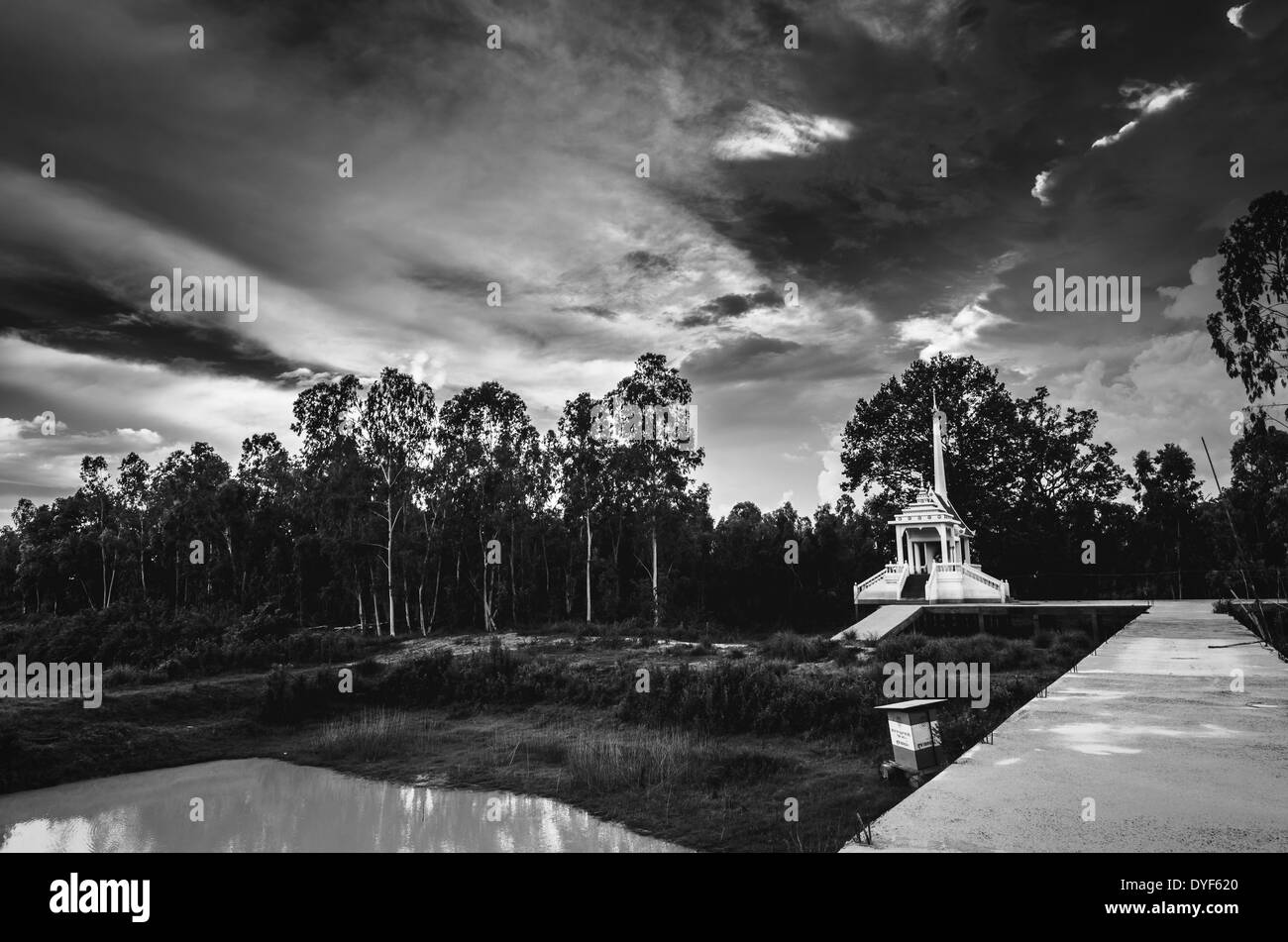 Thai crematory in the buddha temple countryside Thailand Stock Photo ...