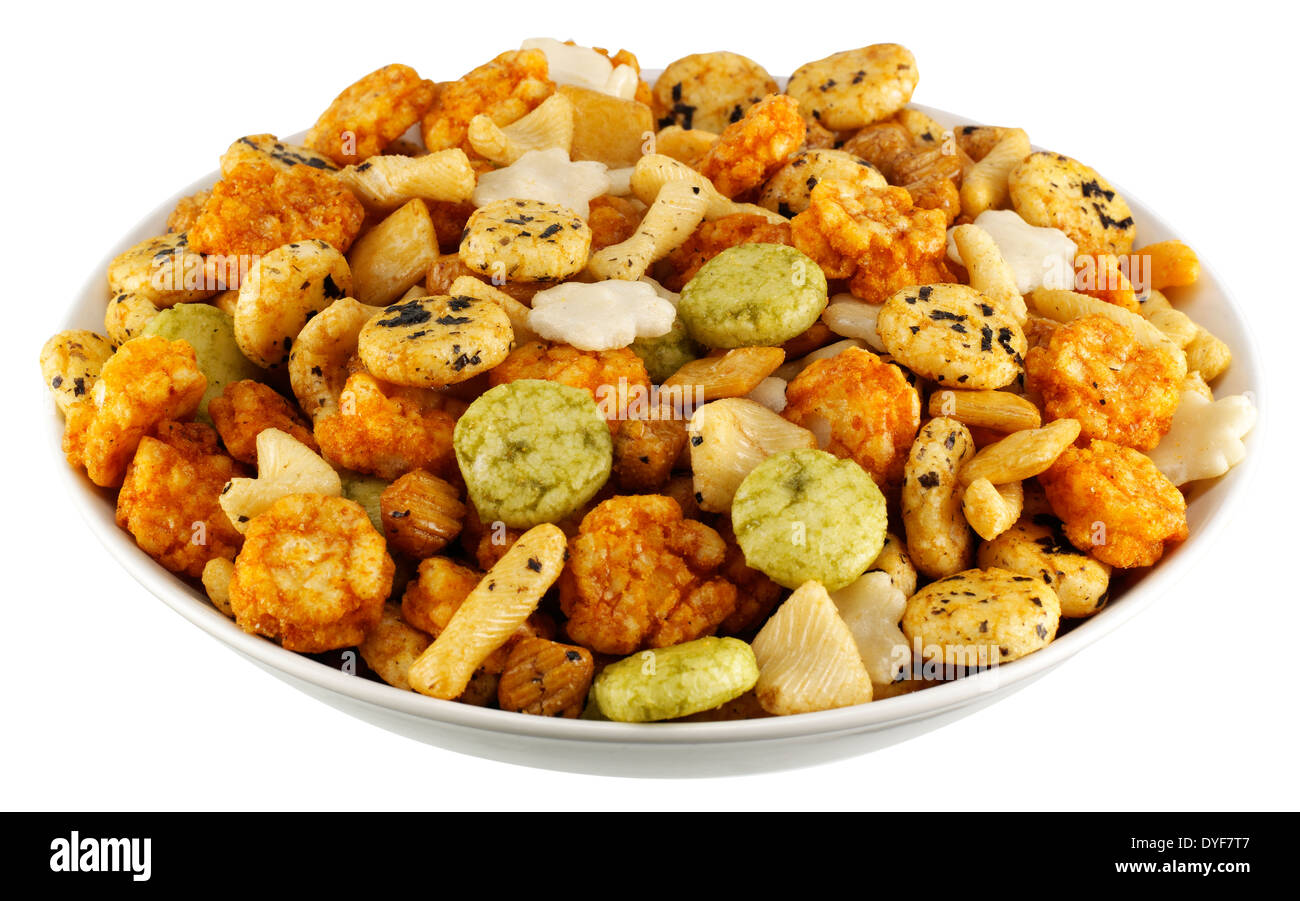 A CUTOUT OF A SCATTERING OF SNACKS Stock Photo - Alamy