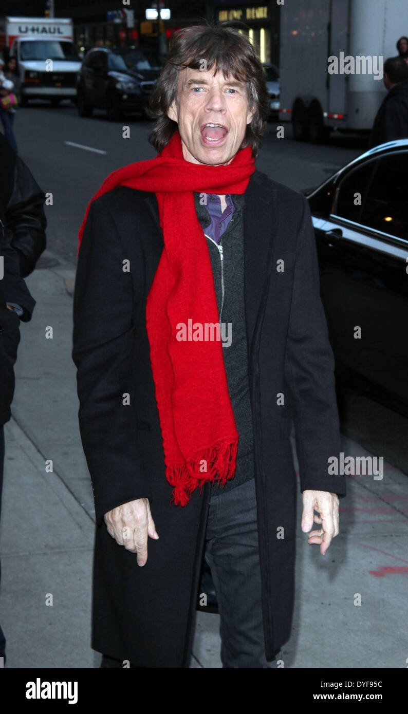 Mick Jagger outside the Ed Sullivan theatre for The Late Show with ...