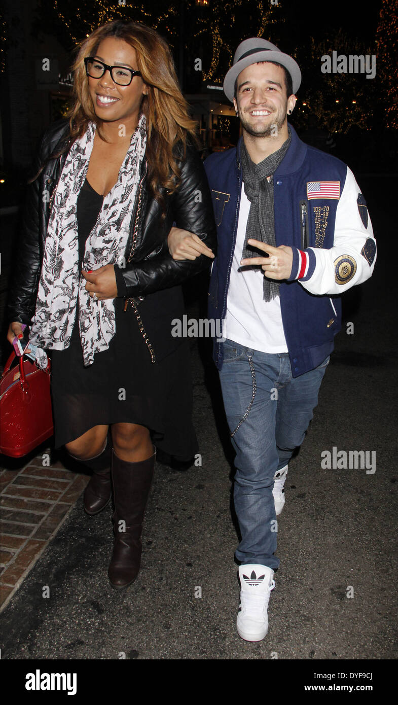 Mark Ballas and friend walk through The Grove in West ...