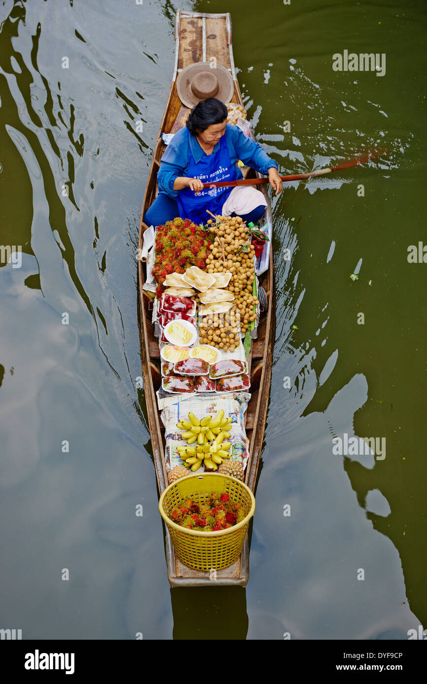 Thailand, Ratchaburi province, Damnoen Saduak, flotting market Stock ...