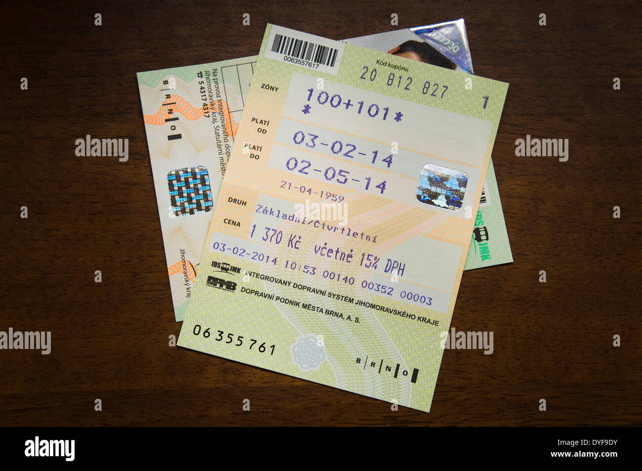 Brno public transport ticket hi-res stock photography and images - Alamy