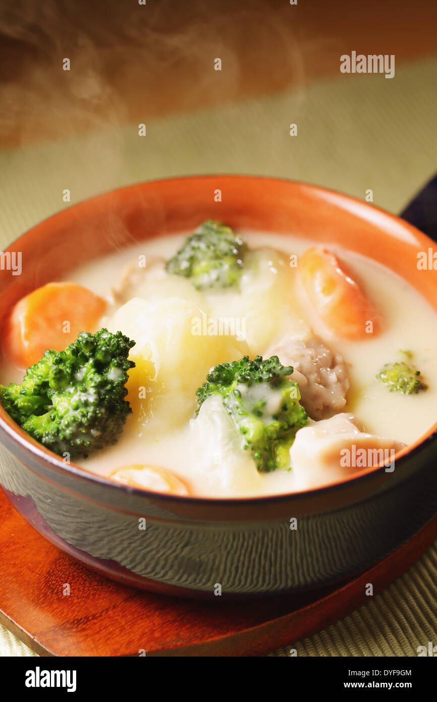 Japanese style white stew Stock Photo - Alamy