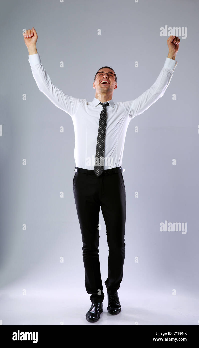 Man with arms up, celebrating hi-res stock photography and images - Alamy