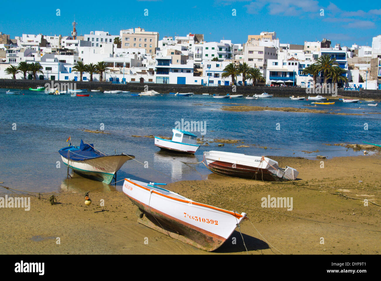 Charco de San Gines lake, Arrecife, Lanzarote, Canary Islands, Spain ...