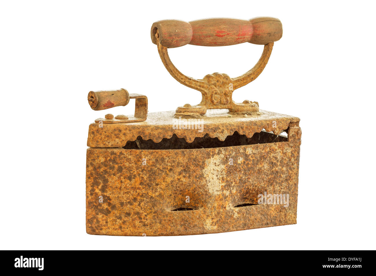 Old iron isolated on white background Stock Photo - Alamy