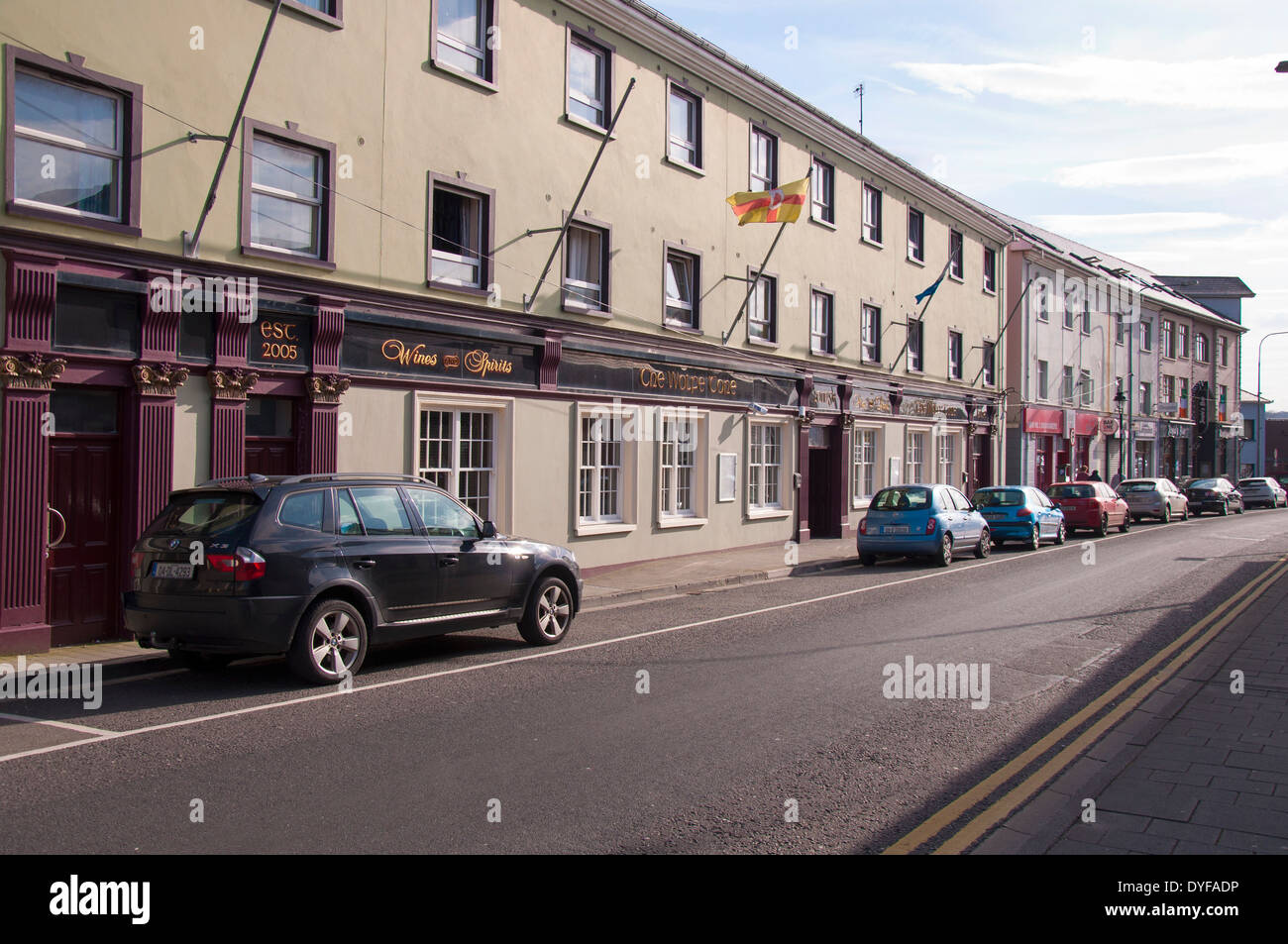 The Wolfe Tone pub bar in Letterkenny County Donegal Ireland Stock ...