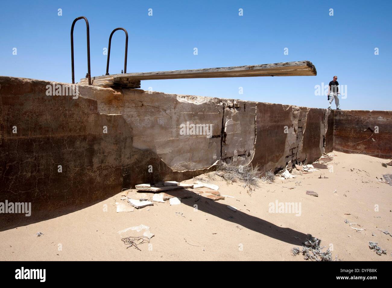 Old swimming pool diving board hi-res stock photography and images - Alamy
