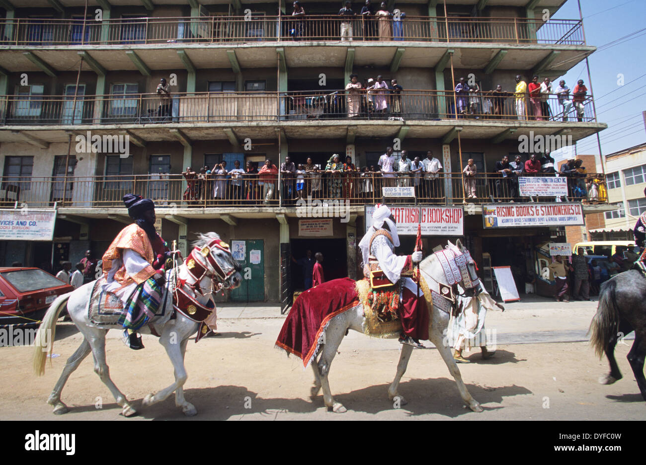 Durbar Fantasia festival. Traditional Husa homage to the Emir of Kano ...