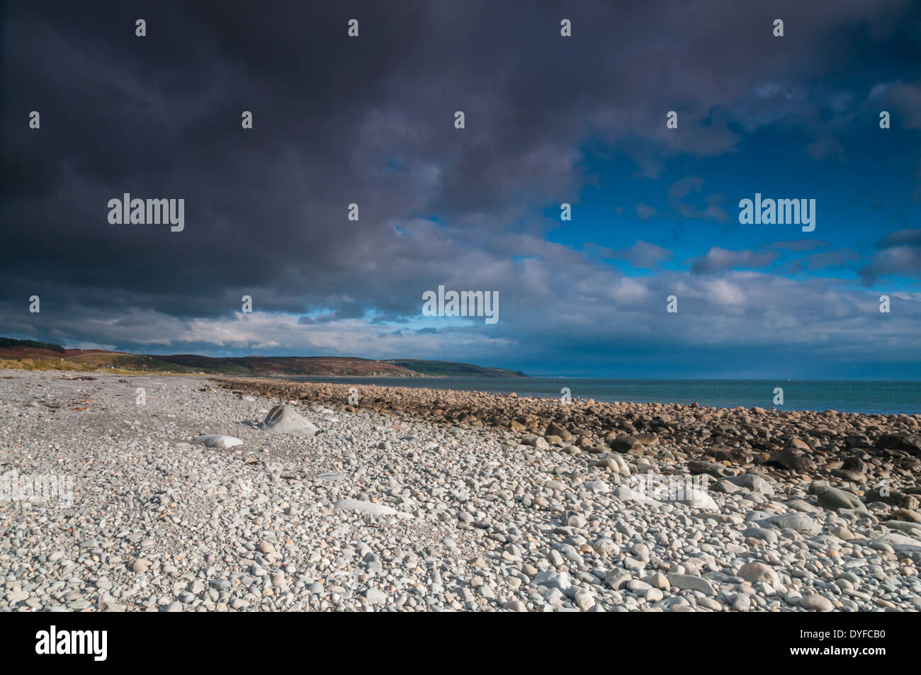 Storm clouds gathering along Luce Bay Scotland Stock Photo - Alamy