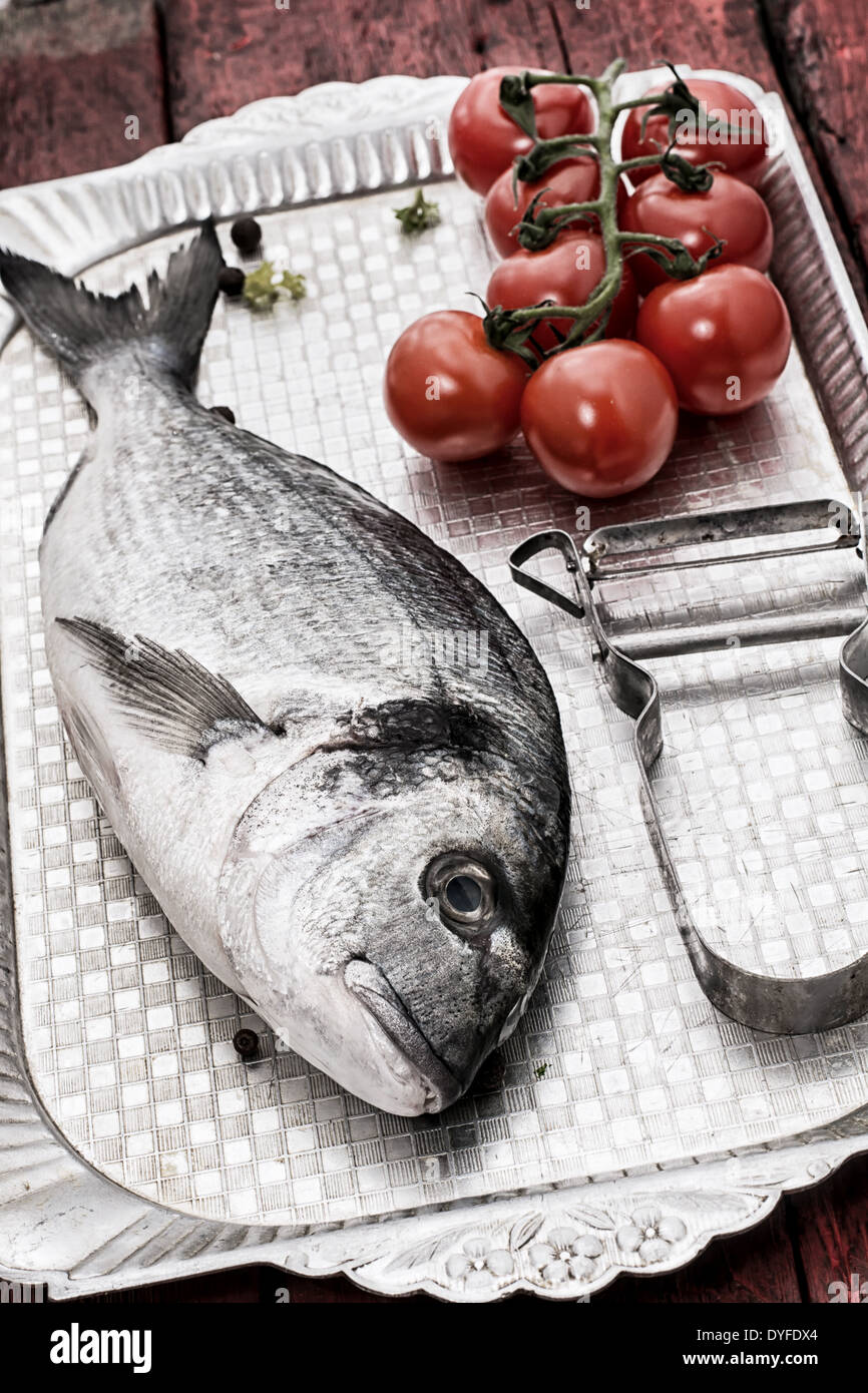 mediterranean fish delicacy Dorado Stock Photo - Alamy