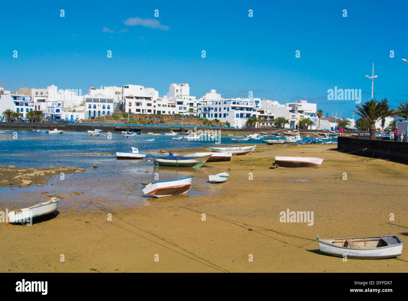 Charco de San Gines lake, Arrecife, Lanzarote, Canary Islands, Spain ...