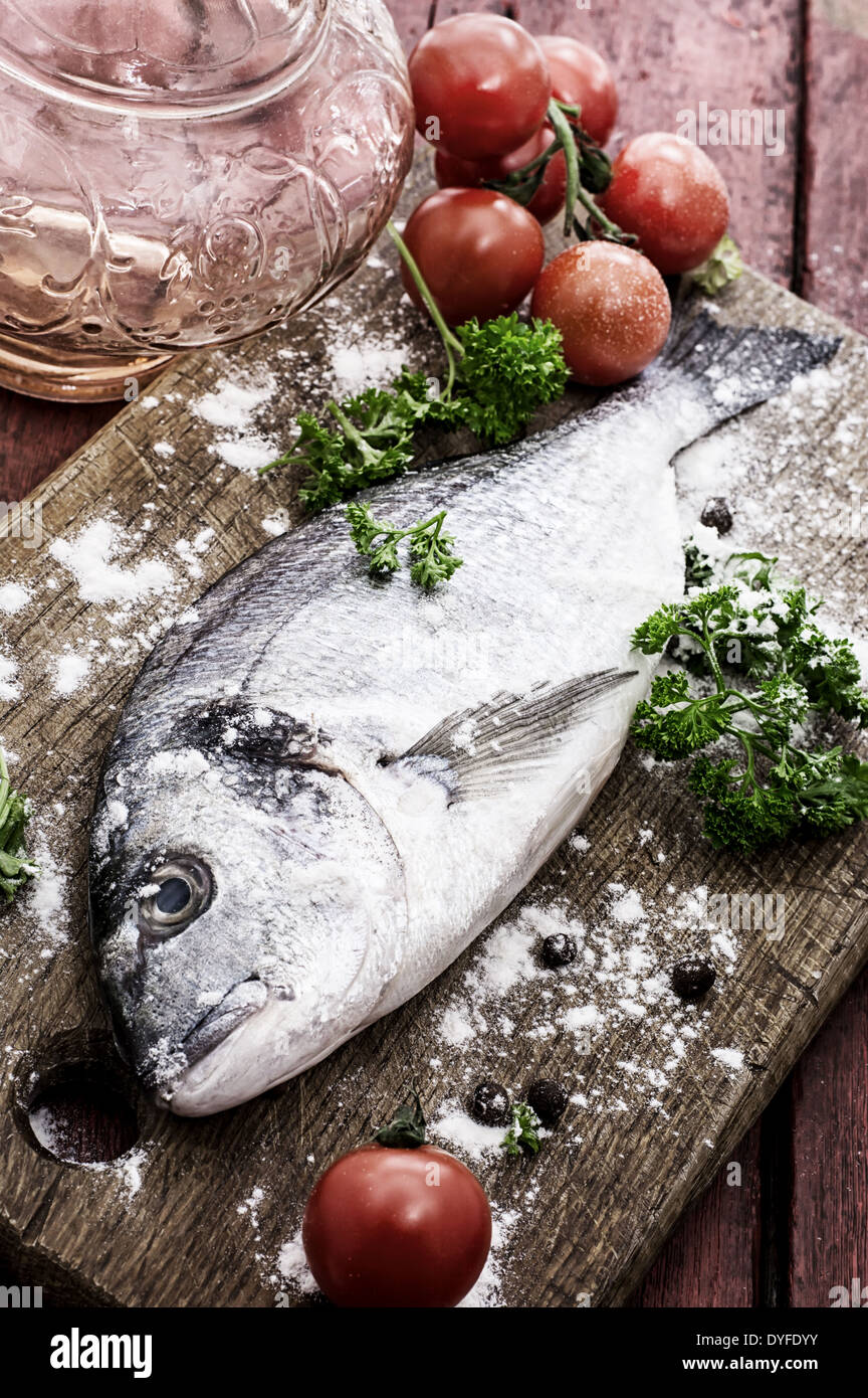 mediterranean fish delicacy Dorado Stock Photo - Alamy