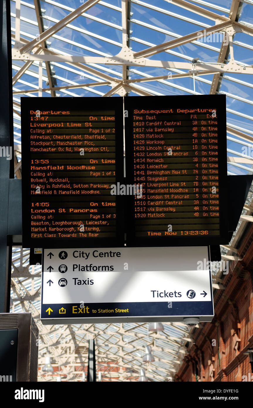 Nottingham East Midlands Train Station.2014 Stock Photo - Alamy