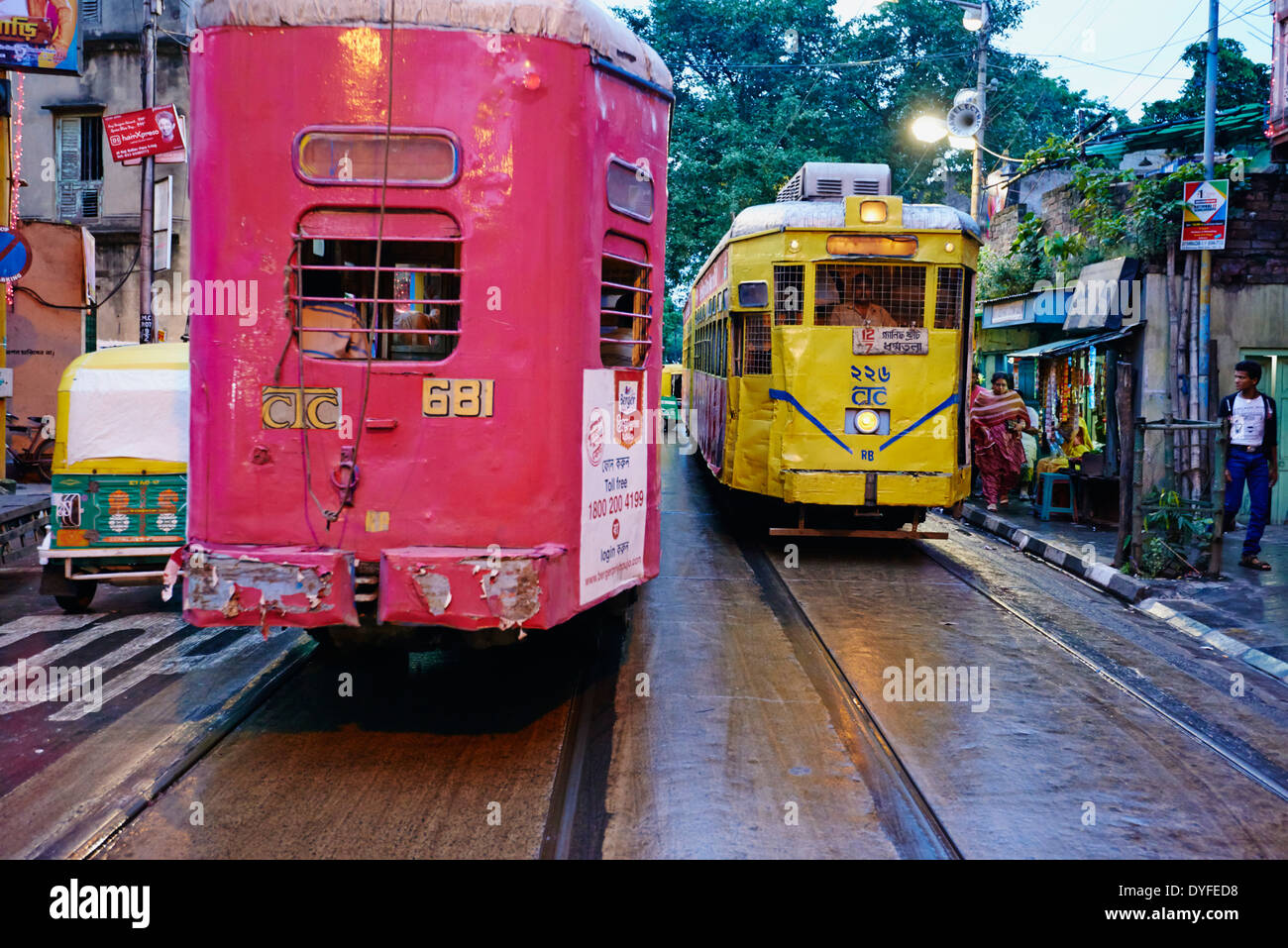 India, West Bengal, Kolkata, Calcutta, Tramway Stock Photo - Alamy