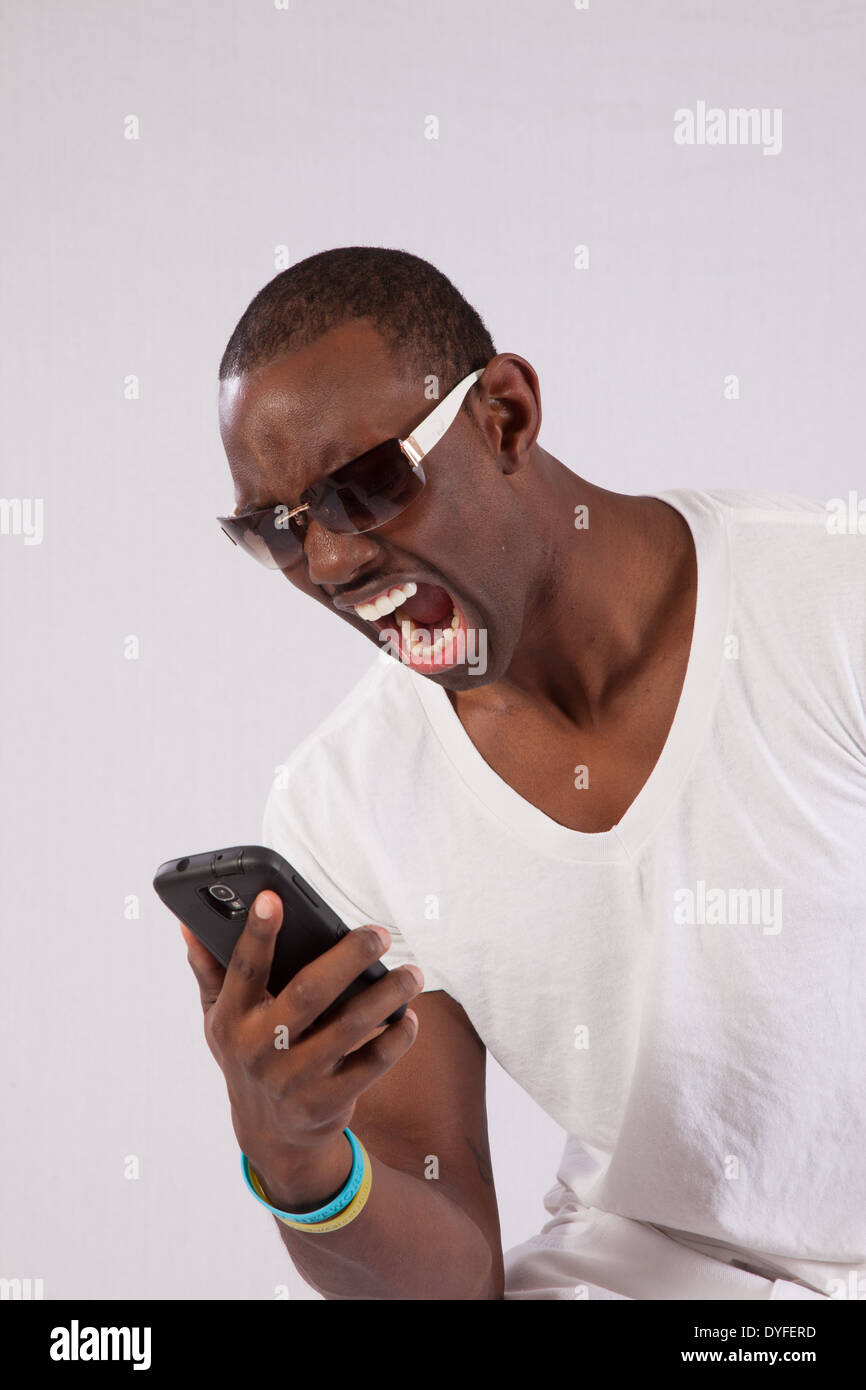 Angry Black Man Yelling