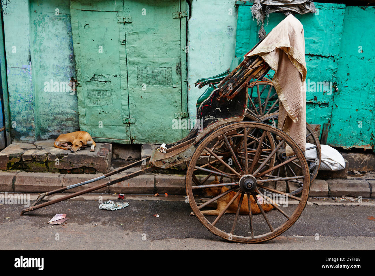 India, West Bengal, Kolkata, Calcutta, the last day of rickshaw of ...