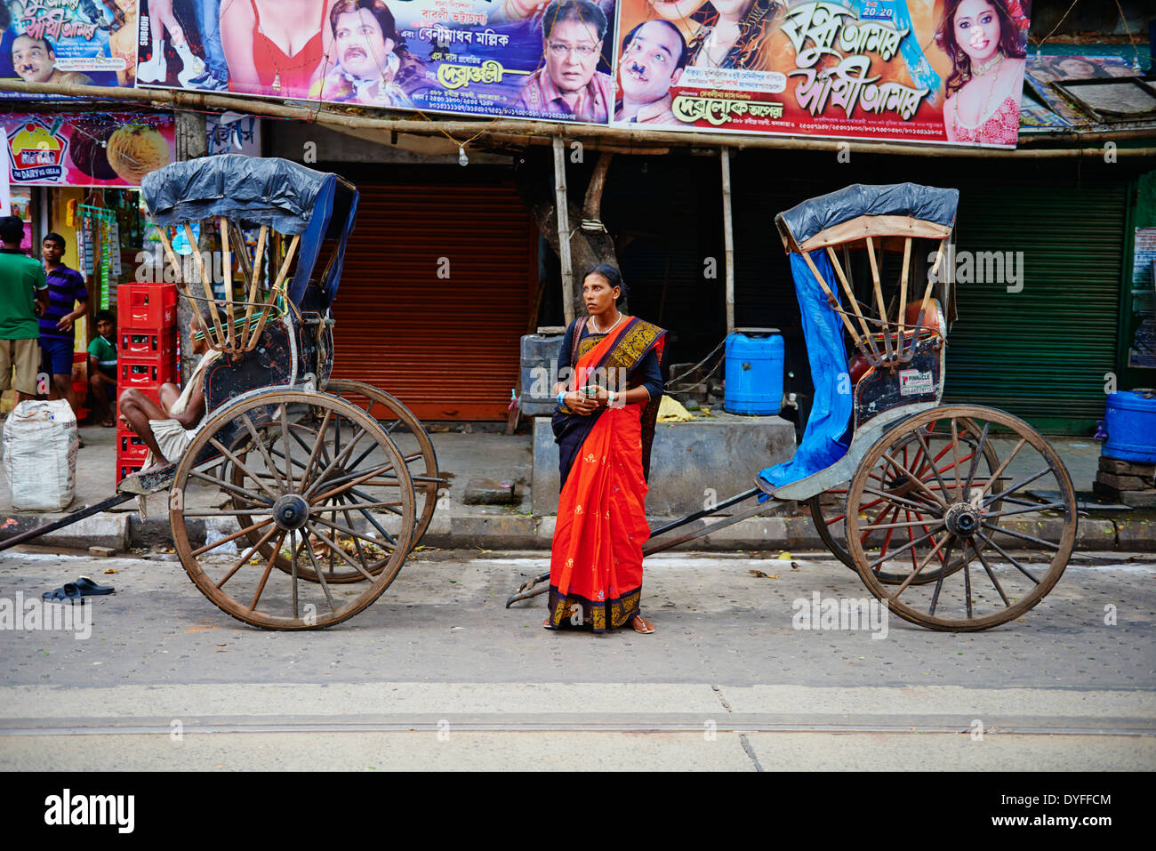 India, West Bengal, Kolkata, Calcutta, the last day of rickshaw of ...