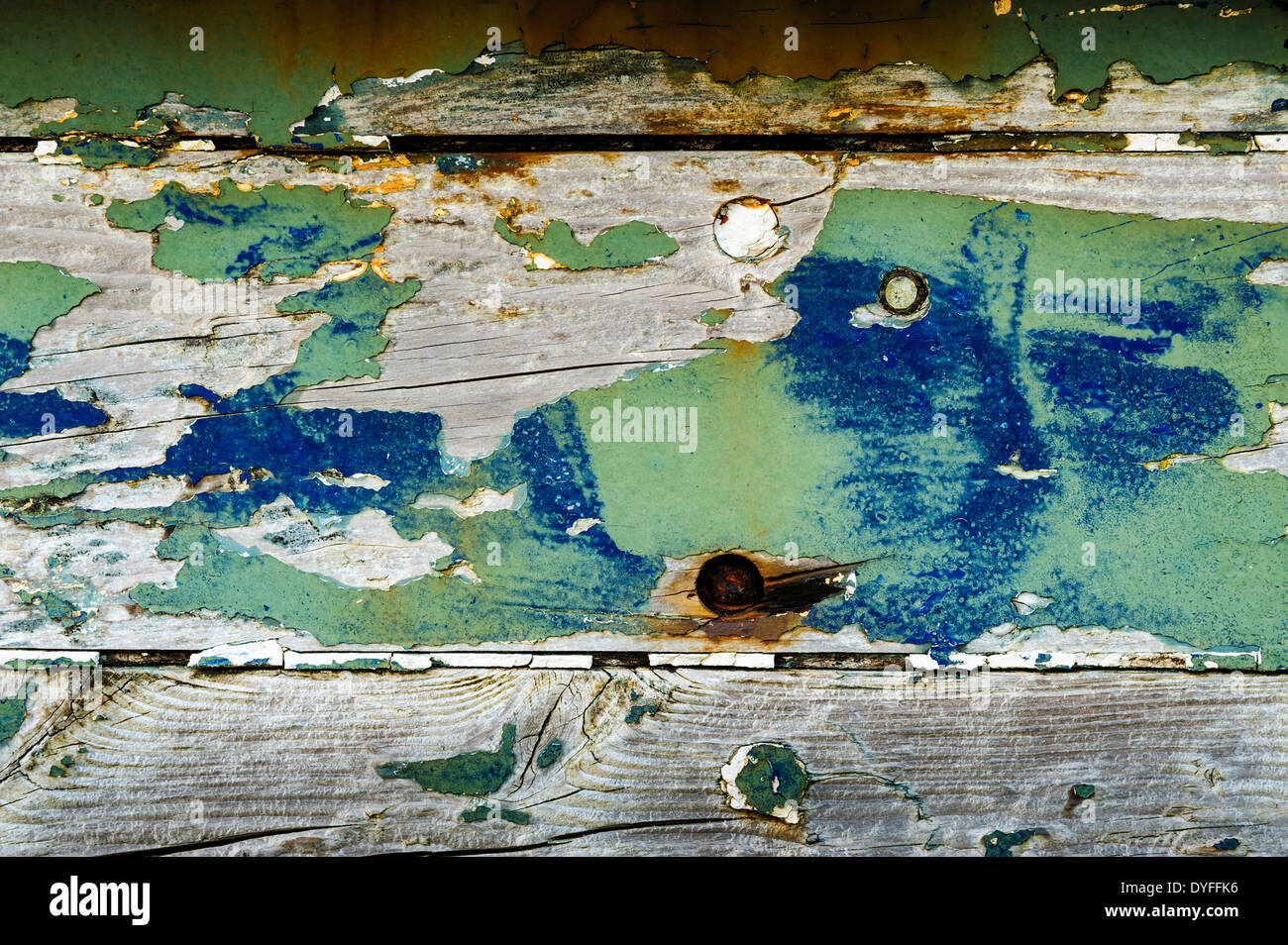 Close up detail from an old abandoned ferry on the beach at Borve ...